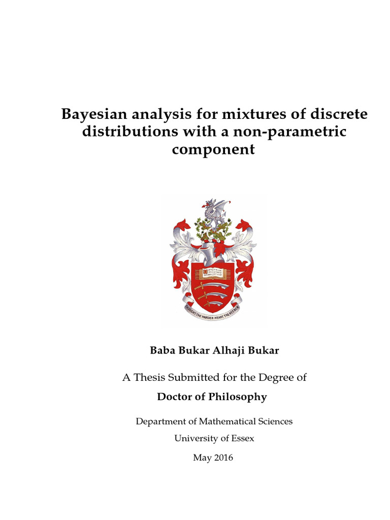 Thesis Copy BABA DMS UoE | PDF | Bayesian Inference | Monte Carlo Method