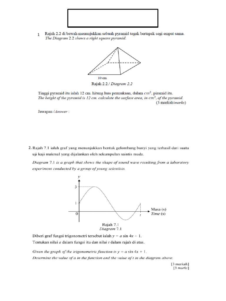 Bahan Percubaan SPM 2023 | PDF