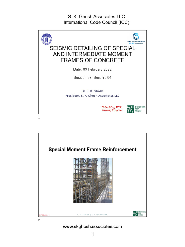 Seismic Detailing for Concrete Frames | PDF | Beam (Structure ...