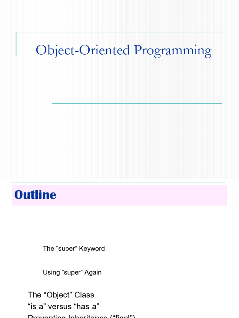 4(6,7)-Inheritance and Polymorphism | PDF | Inheritance (Object ... 4(6,7)-Inheritance and Polymorphism | PDF | Inheritance (Object ...