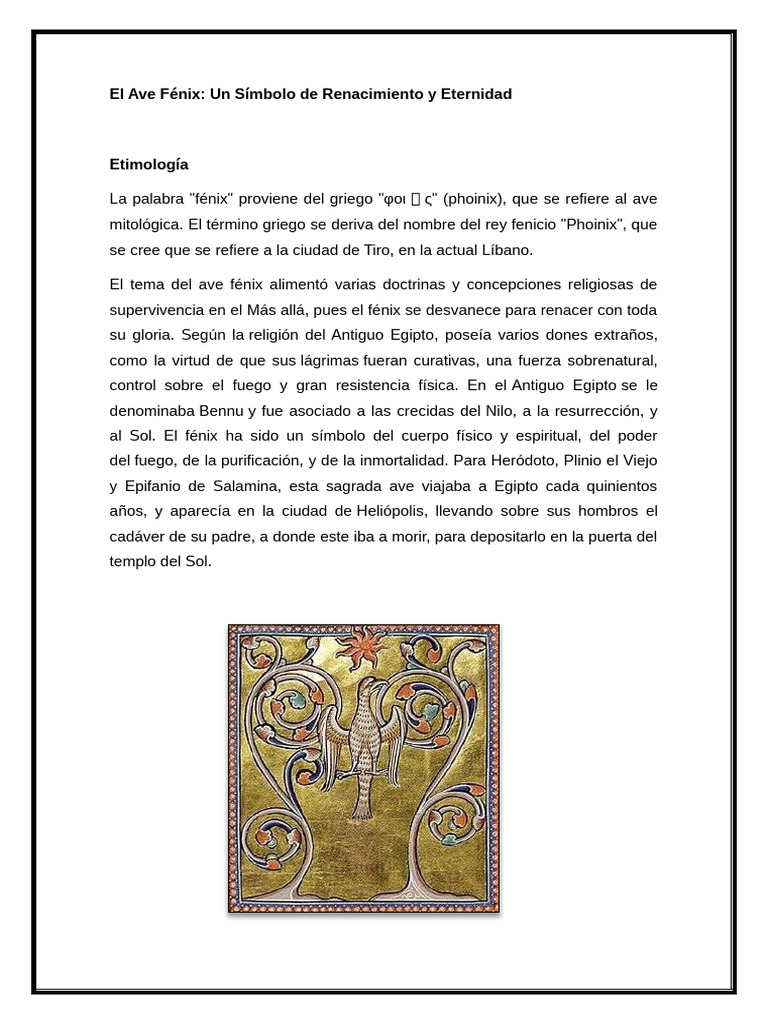El Ave Fénix | PDF | Mitología