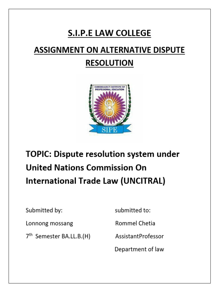 Sipe Law College Copy | PDF | Arbitration | Dispute Resolution