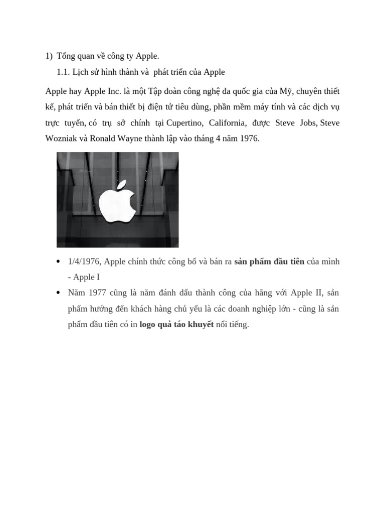 Tổng Quan Về Công Ty Apple | PDF
