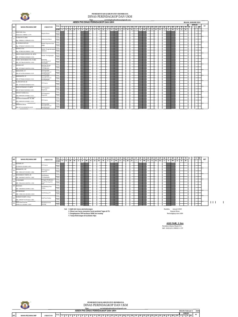 Absen Pns 2024 | PDF