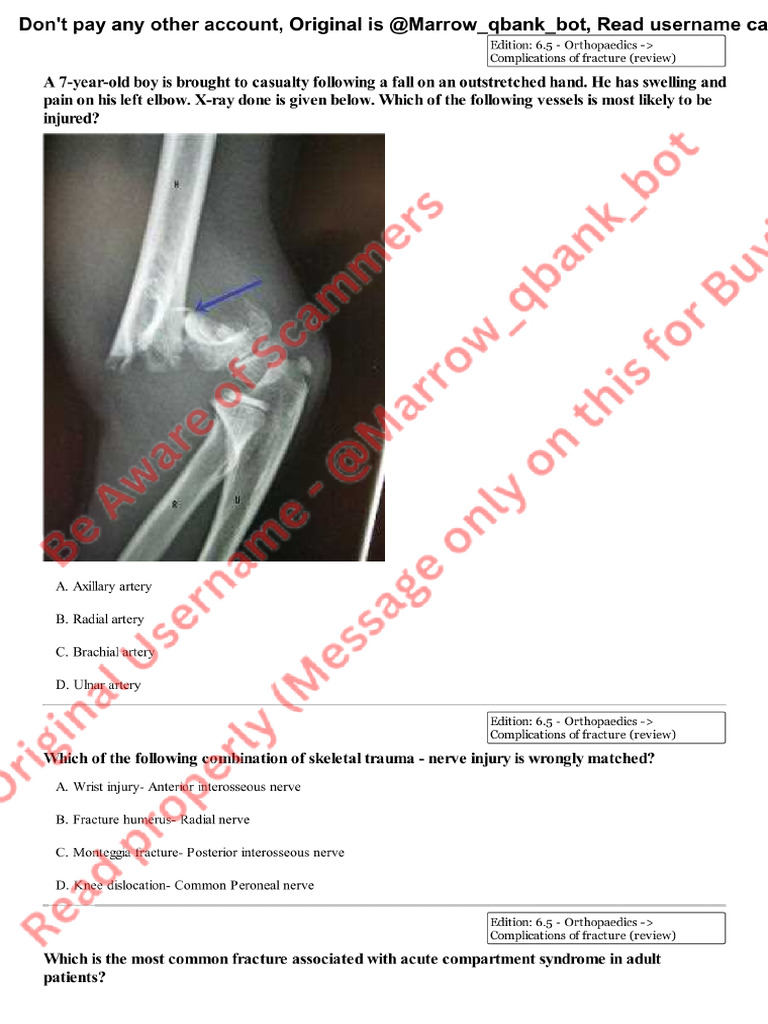 Orthopaedics - Complications of Fracture Unsolved | PDF
