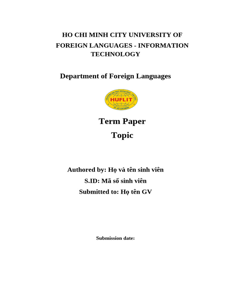 Format Term Paper | PDF