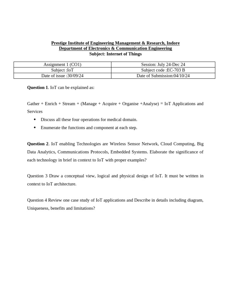 Assignment Assignment 1 (CO1) | PDF