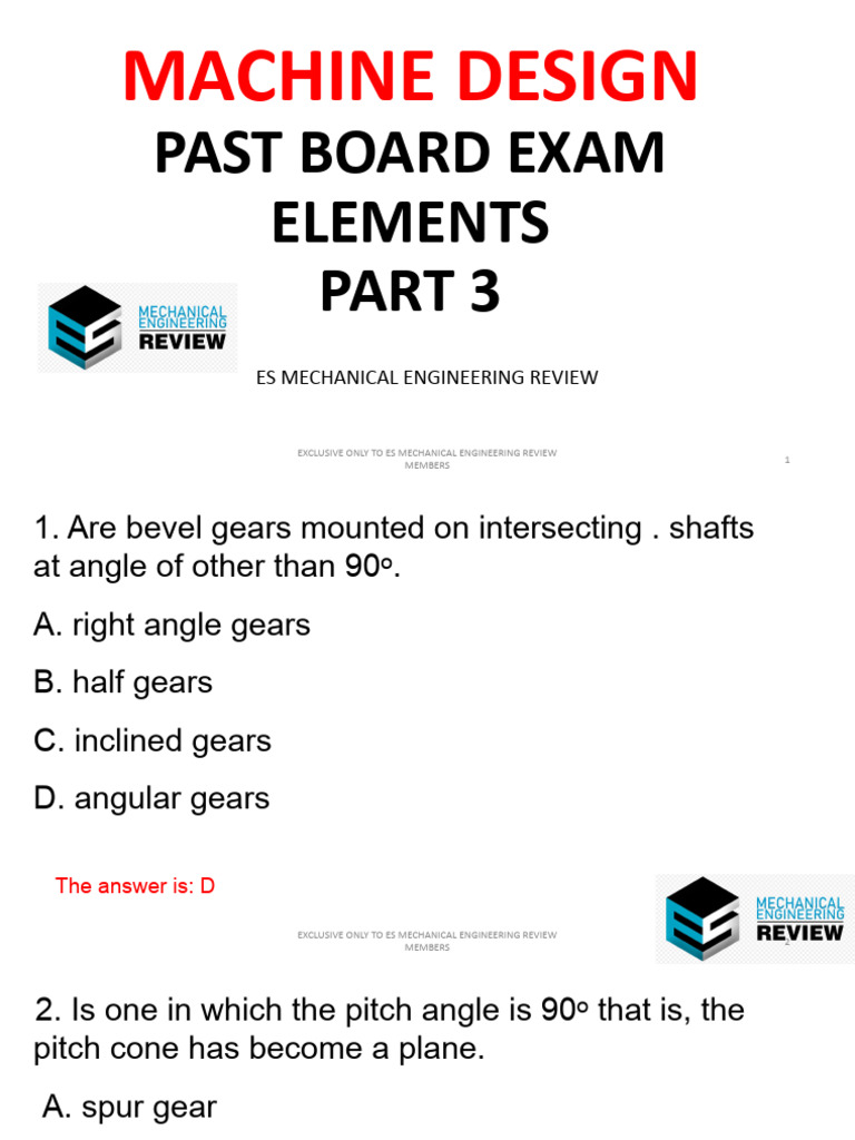 MDSP Elements Part 3 | PDF | Gear | Mechanical Engineering