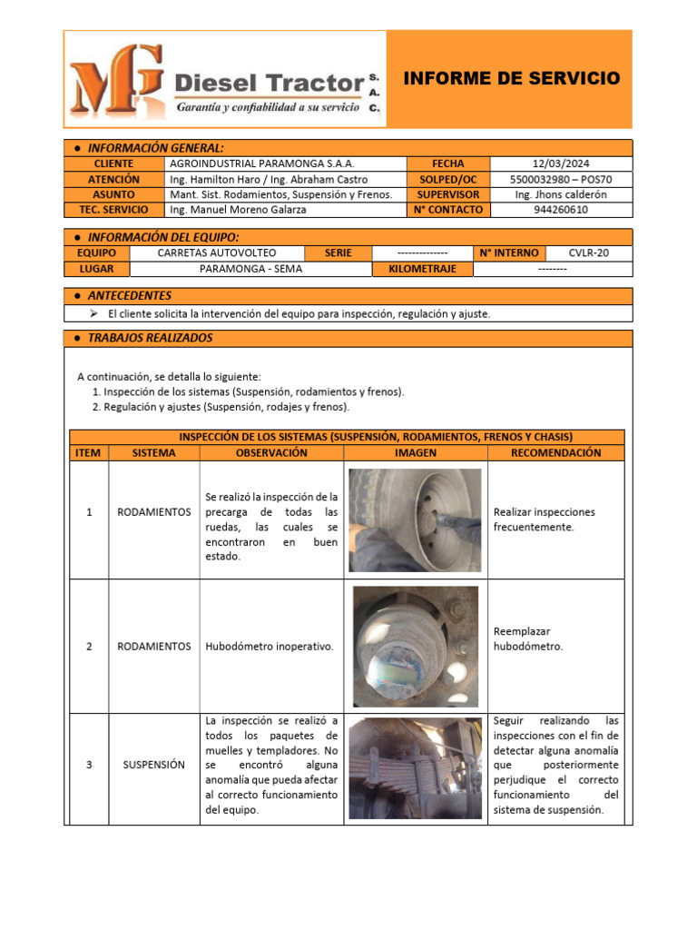 Is - CVLR-20 - Inspección y Ajuste Oc 5500032980 | PDF | Estilos de ...