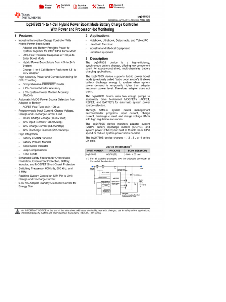 BQ24780S | PDF