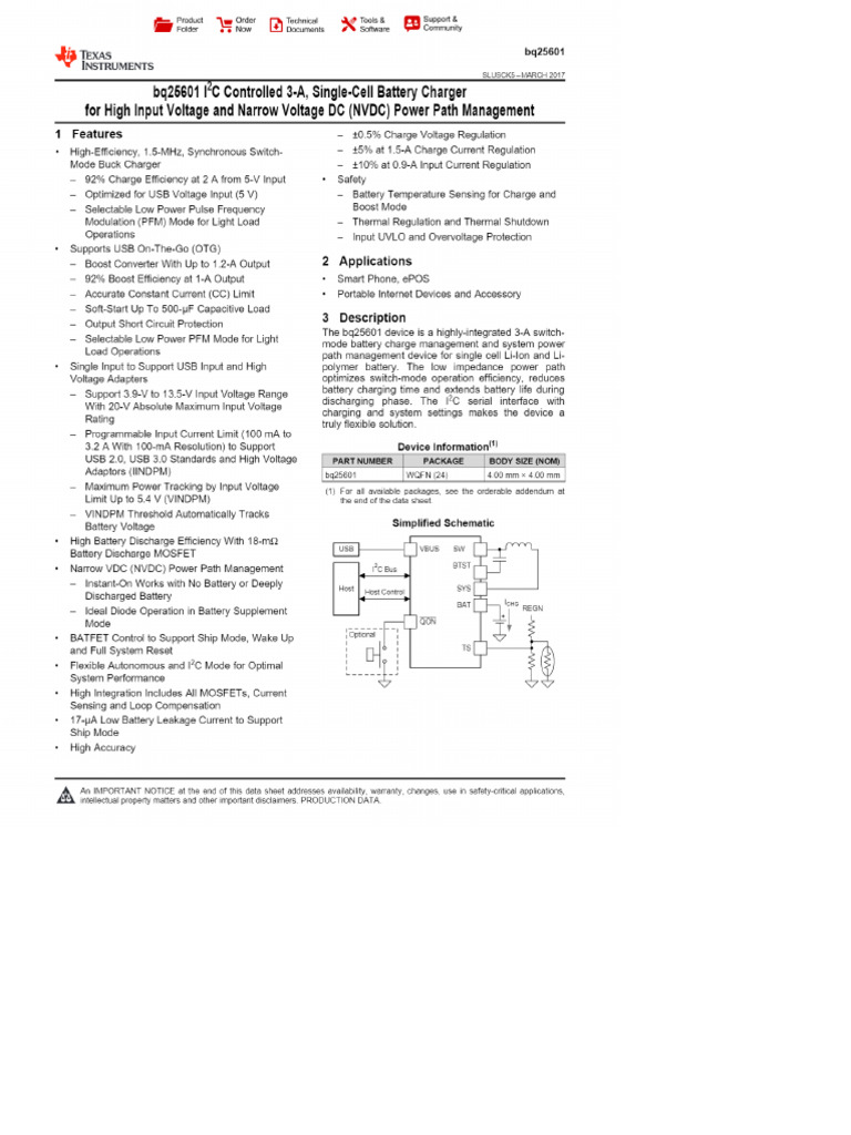 BQ25601 | PDF