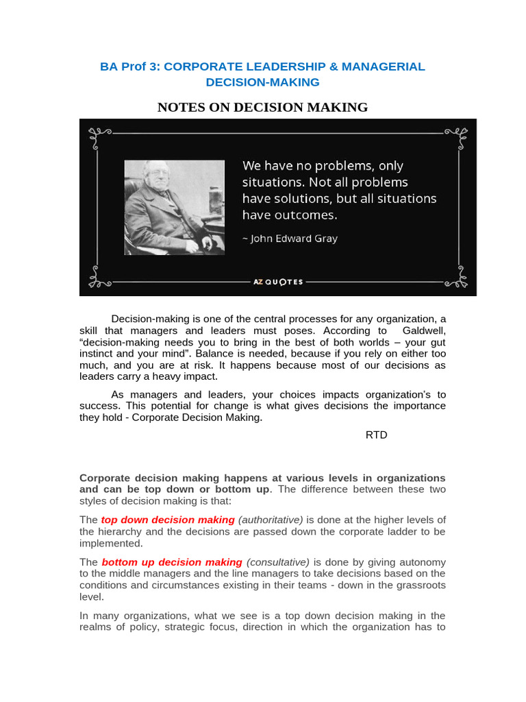 1 INTRO To Problem Solving | PDF | Decision Making | Thought