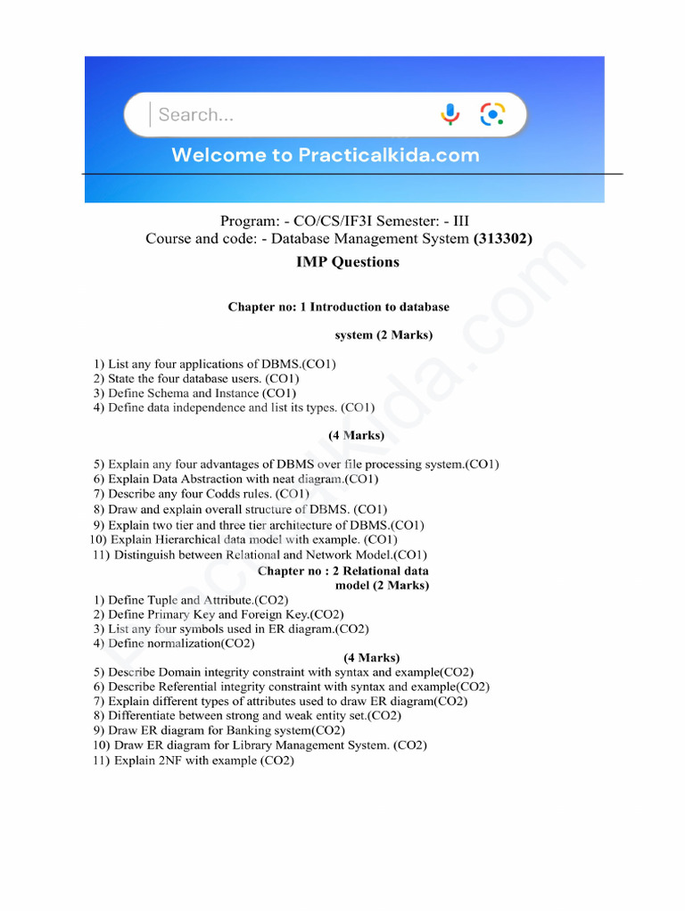 Dms Imp Practicalkida PDF | PDF