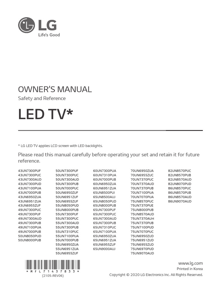 Guide TV LG salon français | PDF | Hdmi | Television