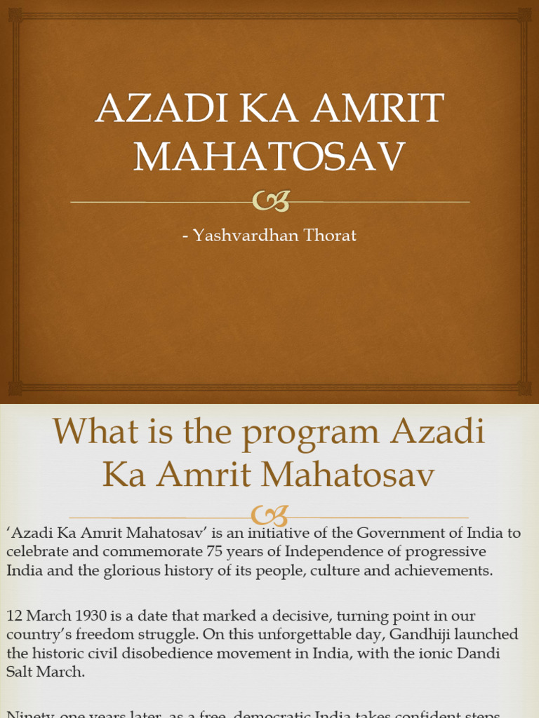 Azadi Ka Amrit Mahatosav | PDF