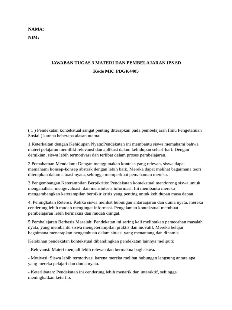 Tugas 3 Ips, Elearning | PDF