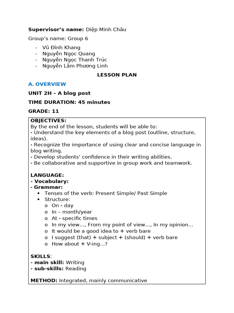 GROUP 6 - UNIT 2H WRITING | PDF | Cognitive Science | Cognition