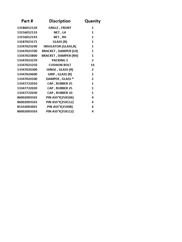 Tym t264 Parts | PDF