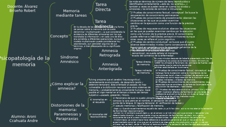 Psicopatología y Amnesia de la Memoria | PDF | Memoria | Amnesia