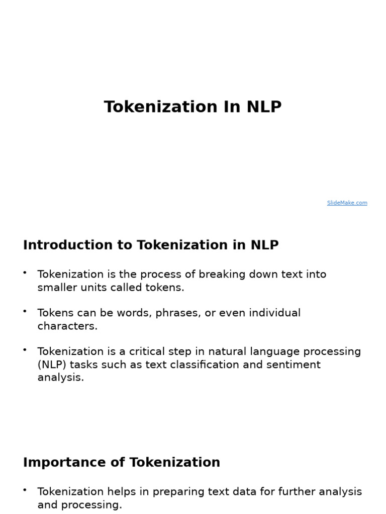 Tokenization in NLP | PDF | Learning | Human Communication Tokenization in NLP | PDF | Learning | Human Communication