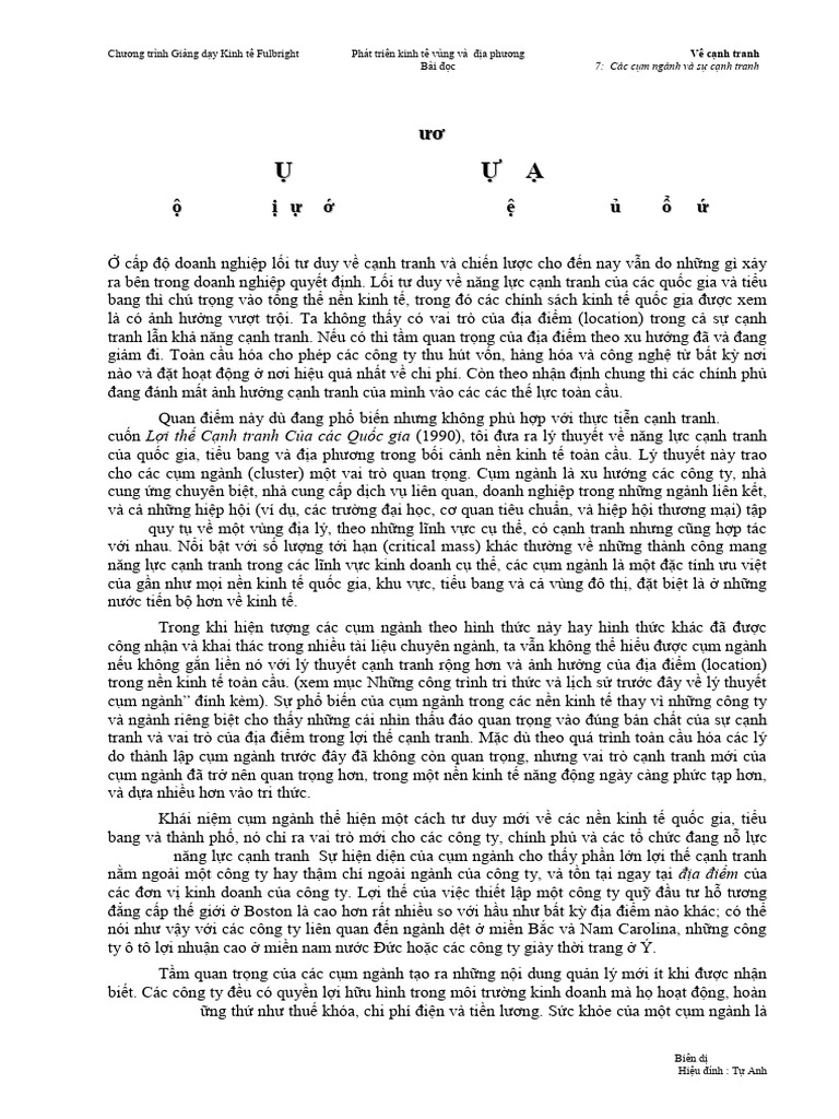 MPP05 - Các C M Ngành Và S C NH Tranh | PDF