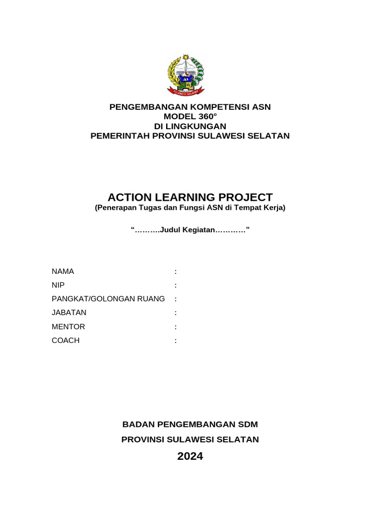Format-ACTION LEARNING PROJECT | PDF