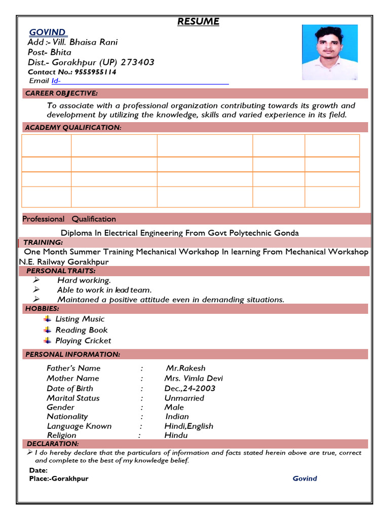 govind ELECTRICAL RESUME - (1) | PDF