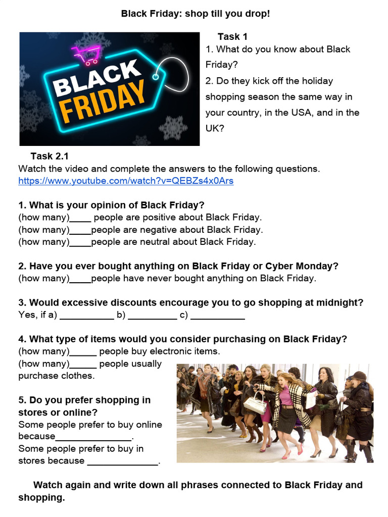 Black Friday - Shop Till You Drop! | PDF | Black Friday (Shopping ...
