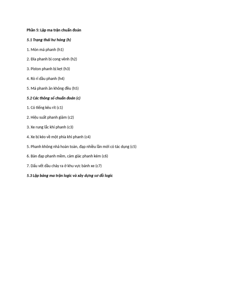 Xác suất chẩn đoán hệ thống phanh | PDF