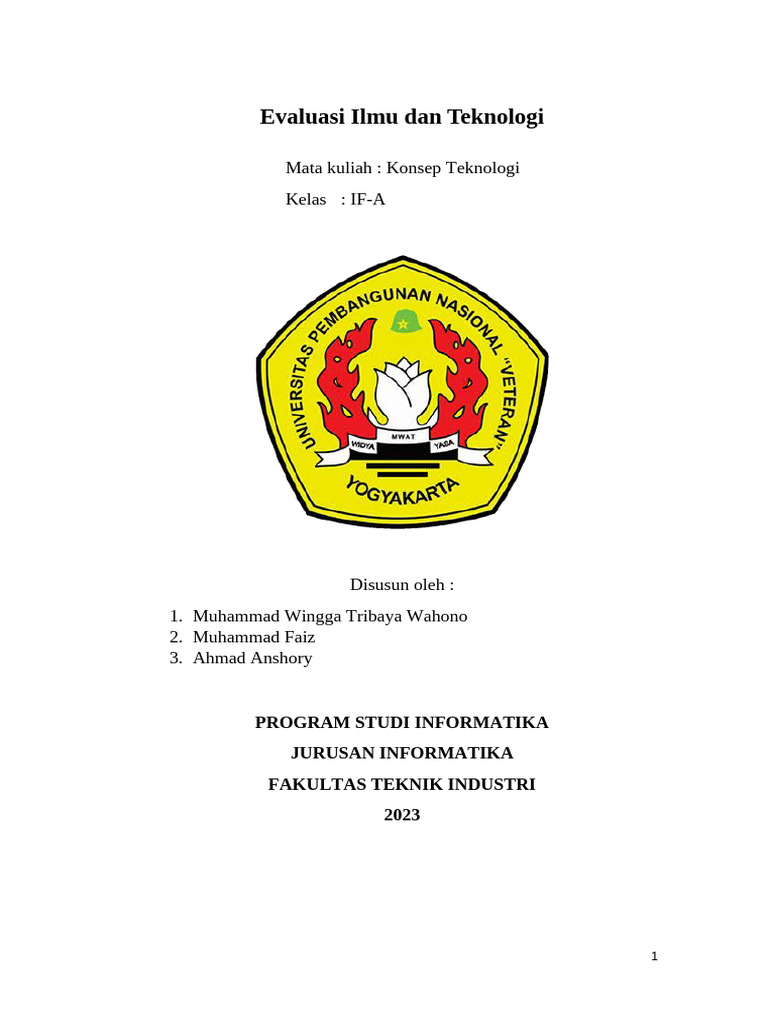 Template Makalah Konsep Tek | PDF