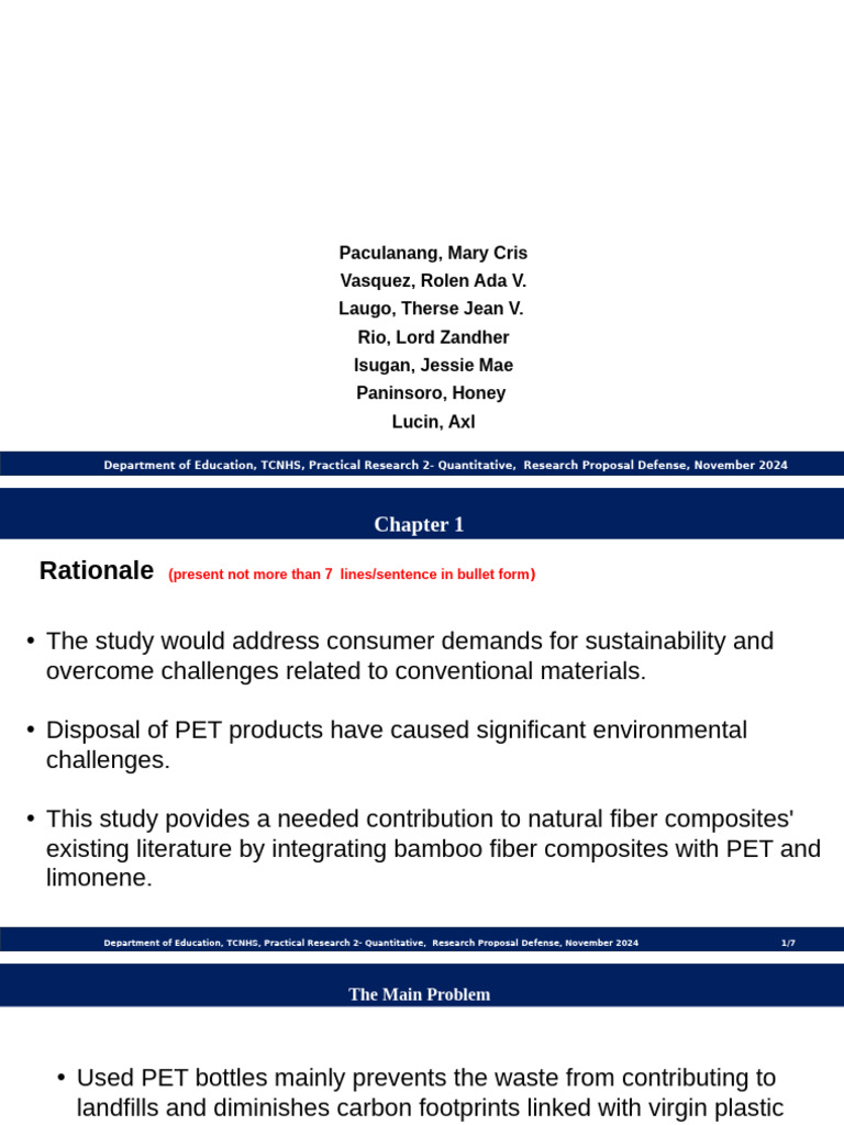 Template For Proposal Defense Autosaved | PDF | Recycling | Economy And The Environment