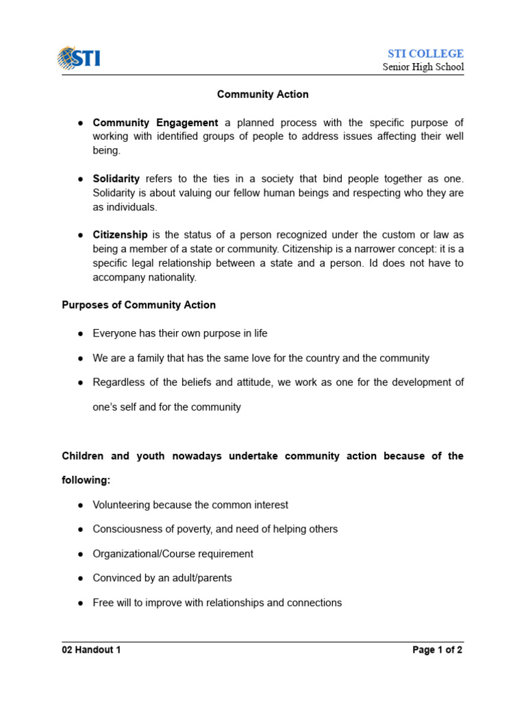 02-Handout-2-CESC | PDF | Community | Psychology