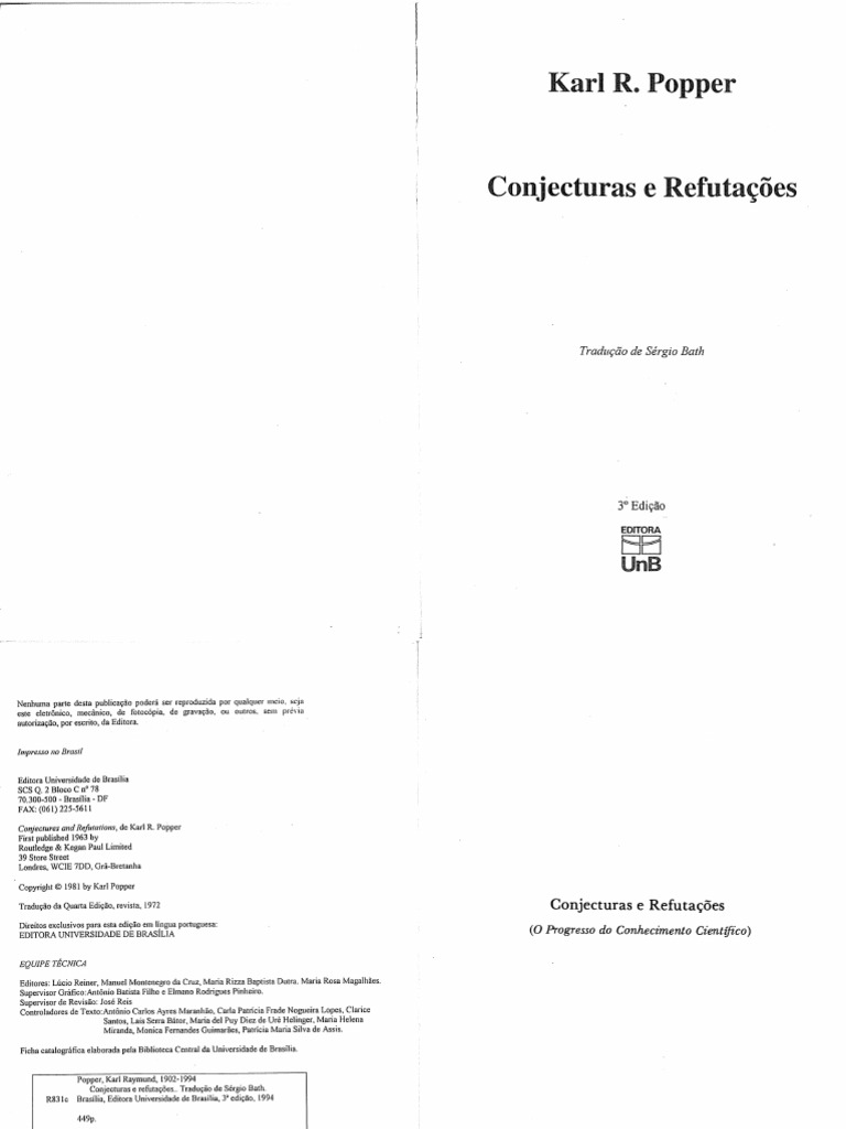 Conjecturas e Refutações | PDF