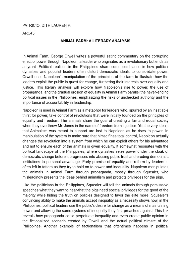 ANIMALFARM | PDF | Political Science