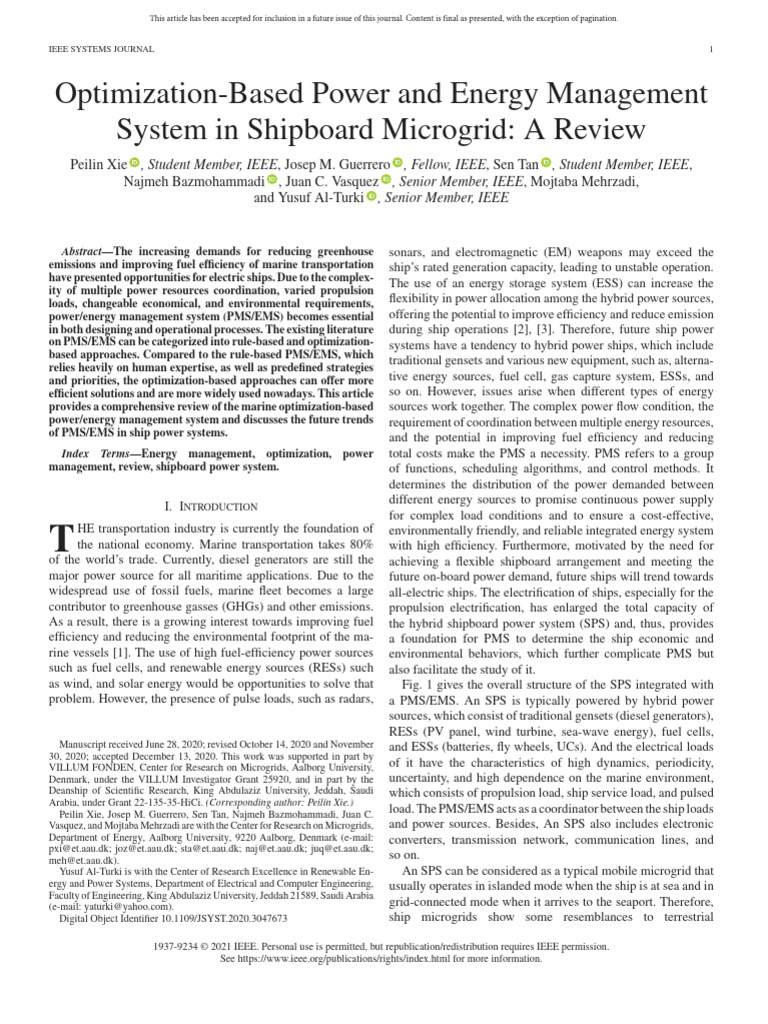 Optimization-Based Power and Energy Management | PDF | Mathematical Optimization | Genetic Algorithm