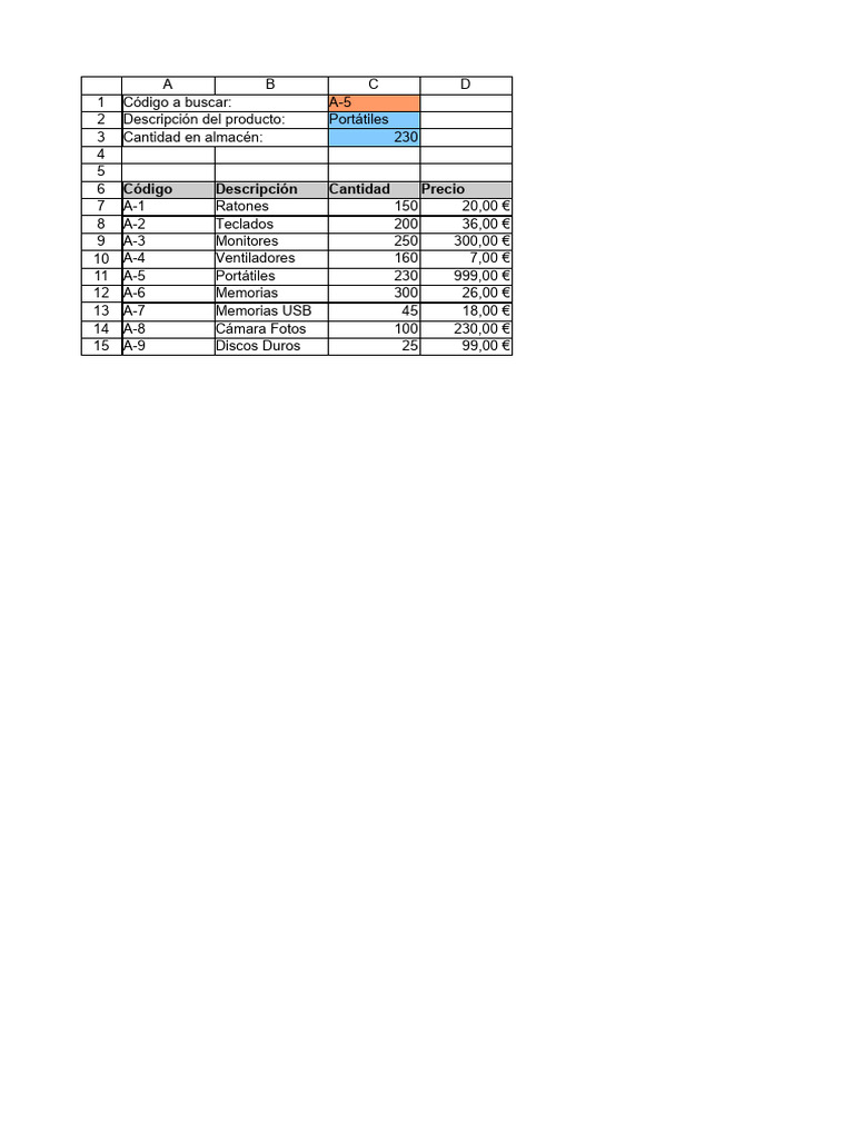 Solución Ejercicios Buscar V | PDF
