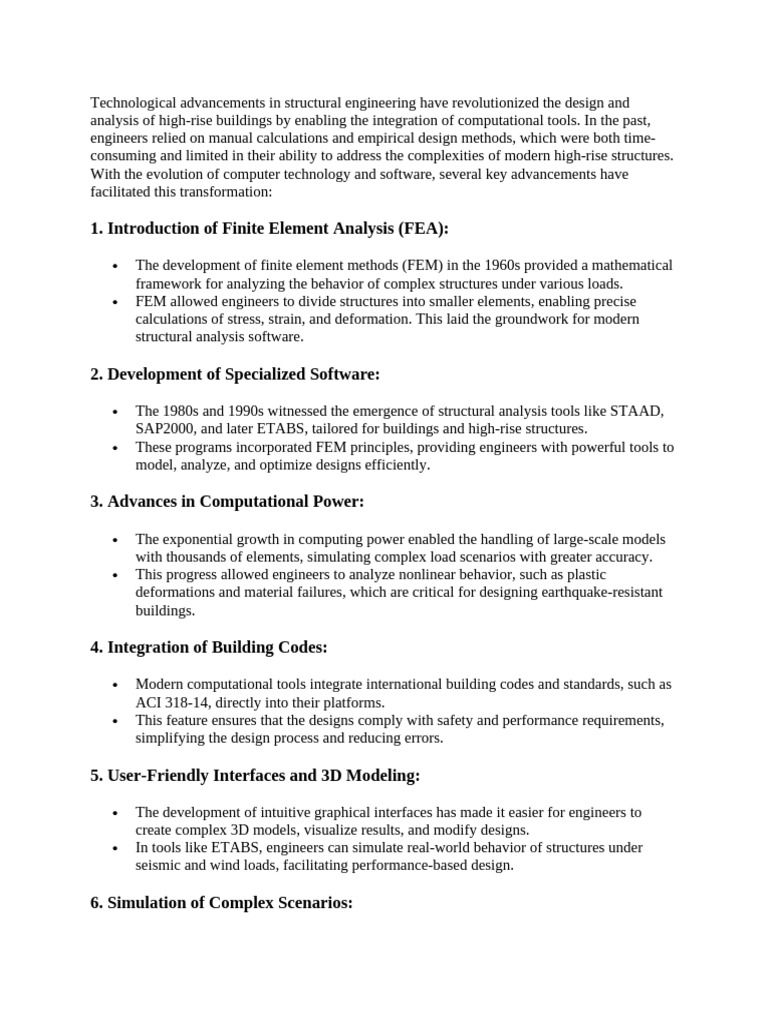 Technological advancements in structural engineering have ...