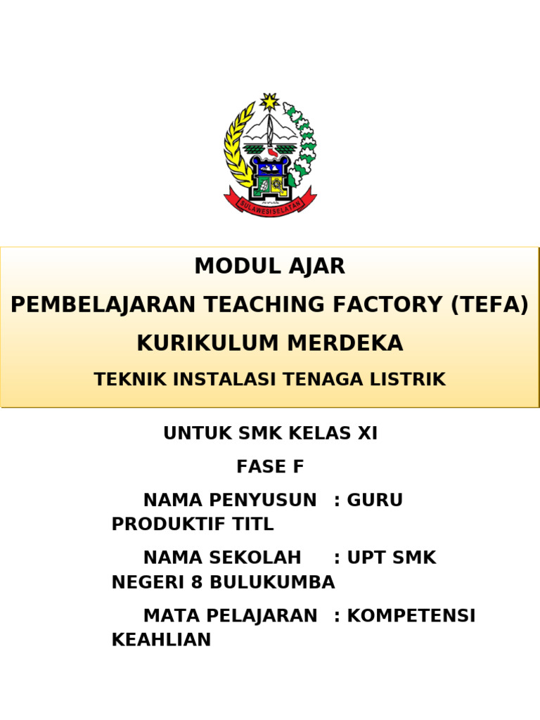 Modul Pembelajaran Tefa | PDF