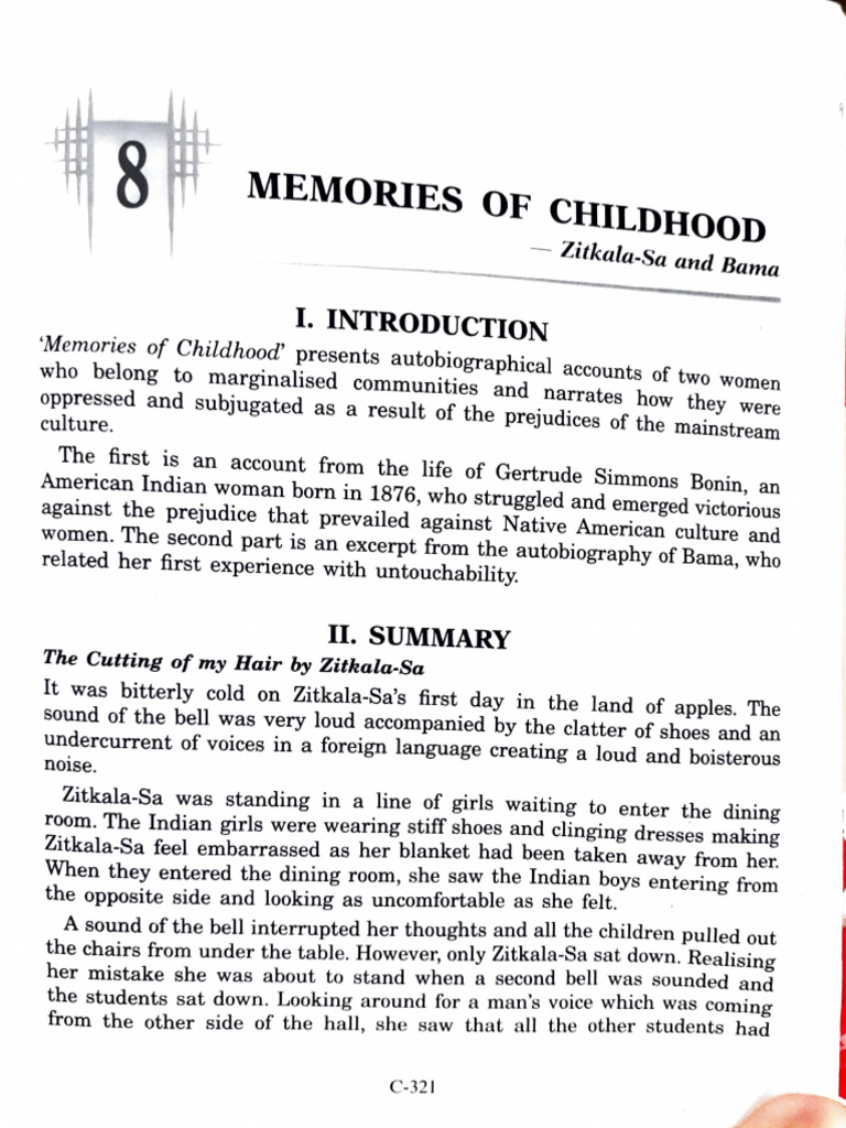 Memories of Childhood. | PDF