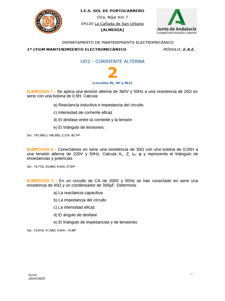 Ejercicios UD2 - 2 | PDF