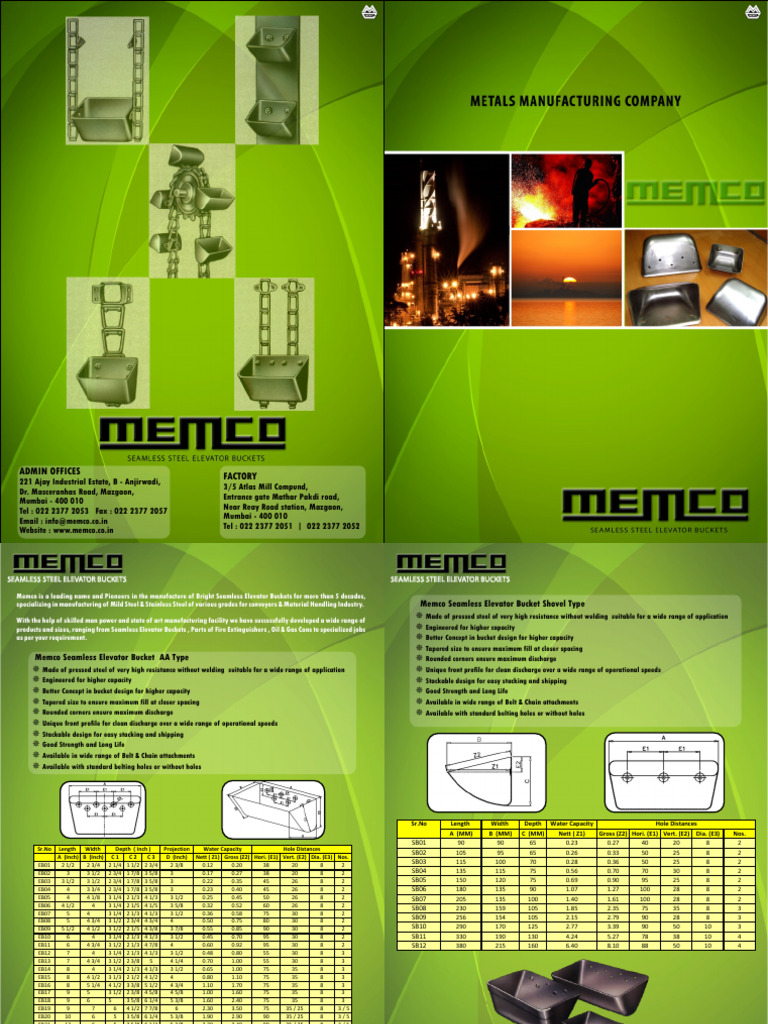 Catalogue - Memco | PDF | Elevator | Welding