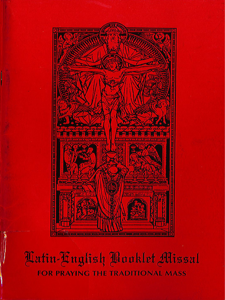 Latin English Booklet Missal Red Book For Praying The Traditional Mass ...