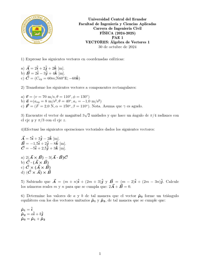 pae1_2425 (3) | PDF | Vector Euclidiano | Euclides