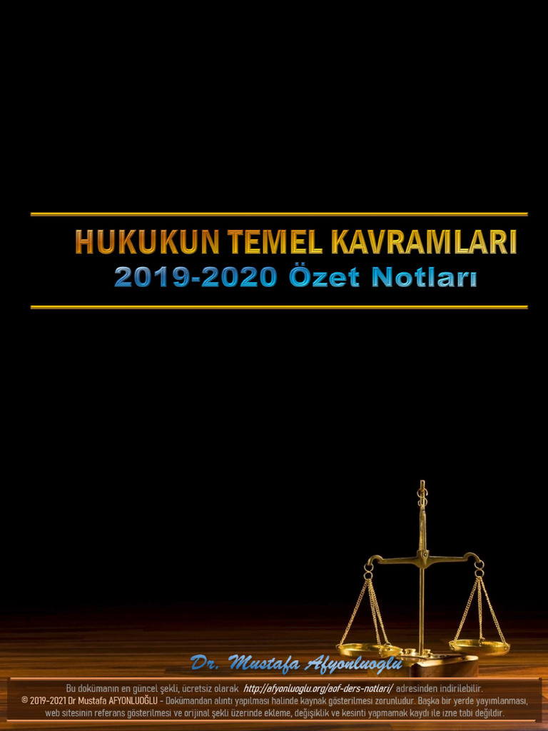 Hukukun Temel Kavramları - Notlar | PDF