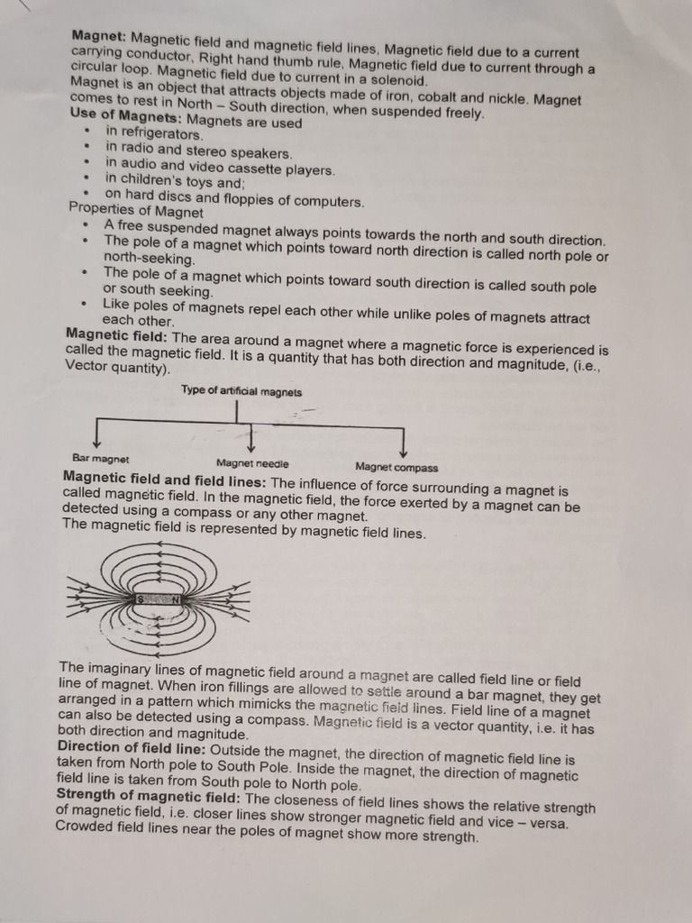 Magnetism notes | PDF | Alternating Current | Direct Current