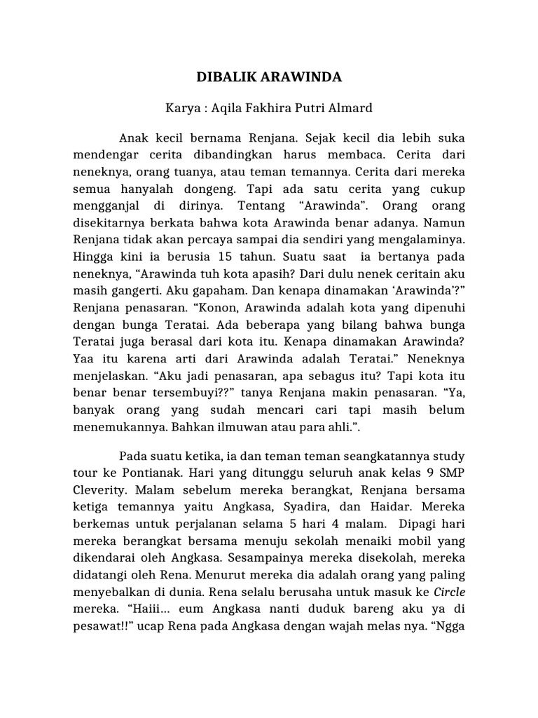 Petualangan Renjana ke Arawinda | PDF