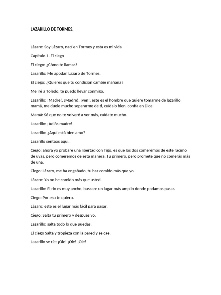 Lazarillo de Tormes | PDF