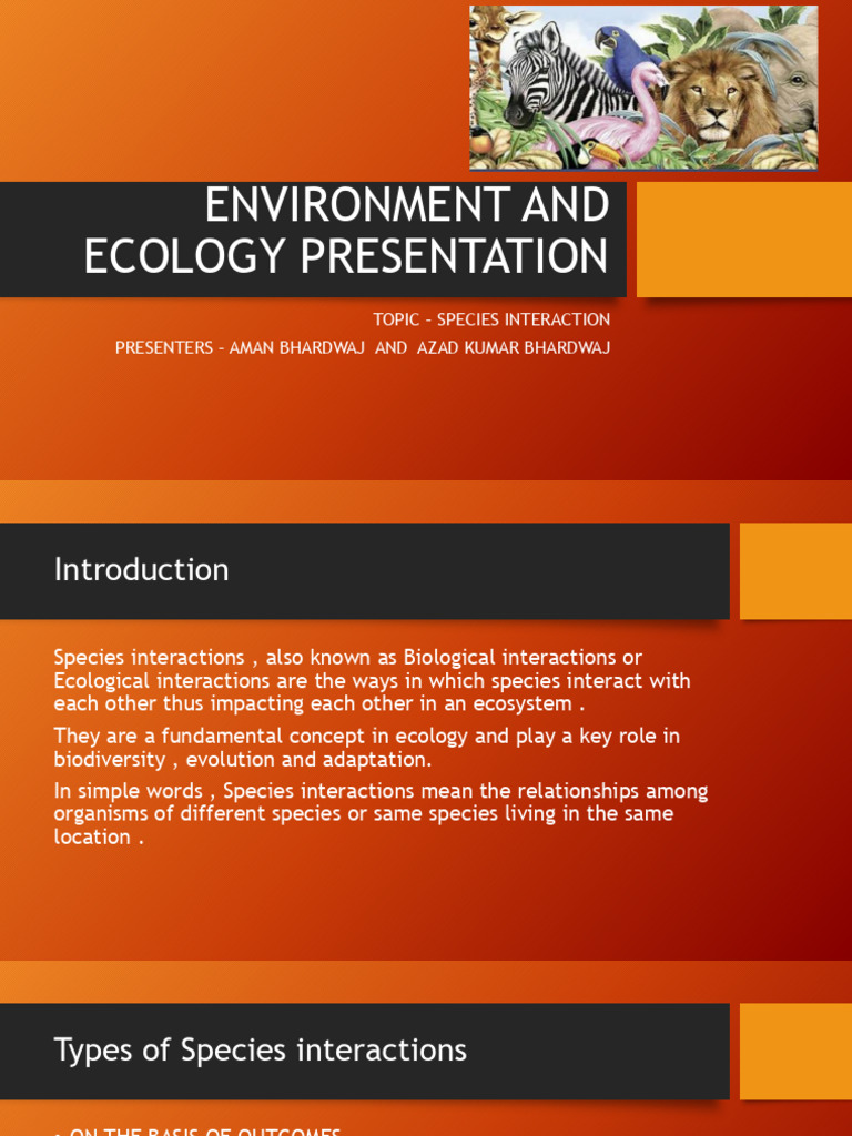 Species Interactions presentation-1 | PDF | Herbivore | Predation