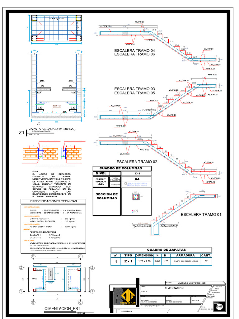001 - Cimentacion Final - Bonilla Melgar-C01 | PDF | Arquitectura | Diseño arquitectonico