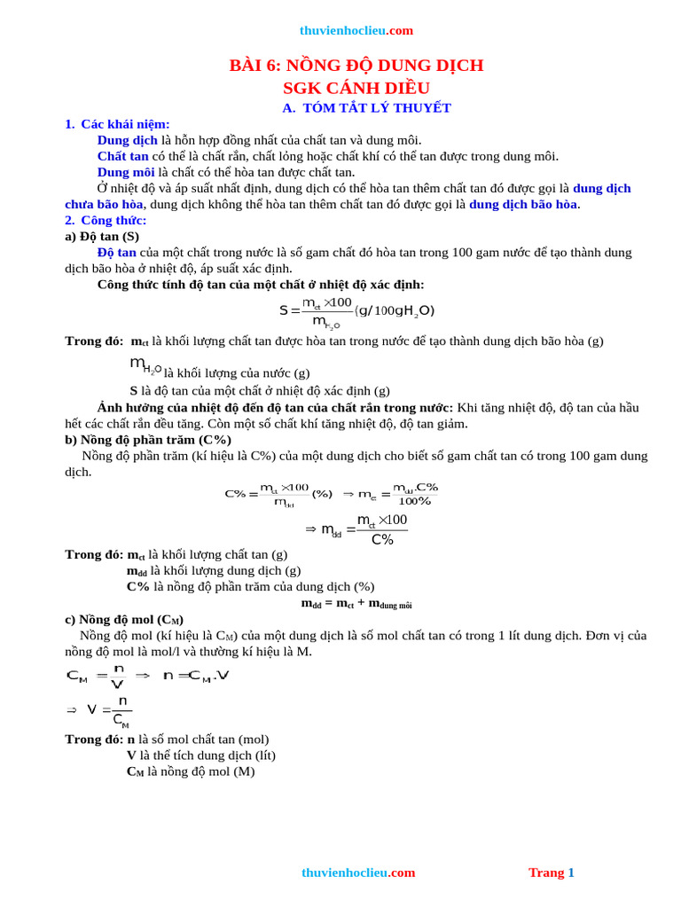 Chuyen de KHTN 8 Canh Dieu Bai 6 | PDF